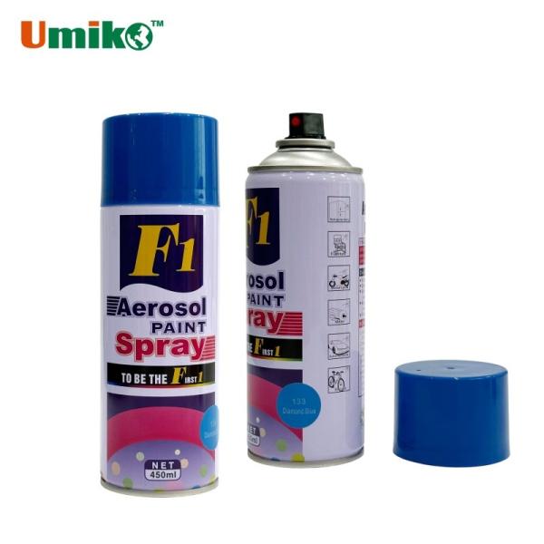 Quality Customized Capacity F1 Diamond Blue Spray Paint 450ml For Metal And Plastic for sale