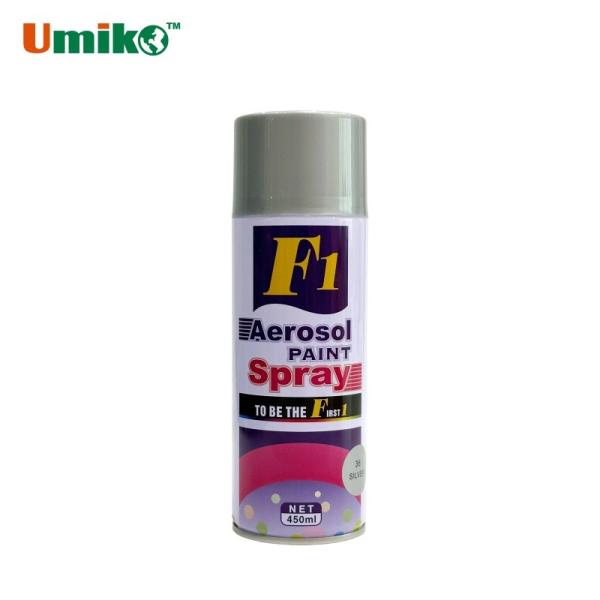 Quality F1 Silver Spray Paint 400ml Weather Resistant Corrosion Proof for sale