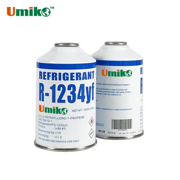 Quality Environmentally Friendly HFO-1234yf Gas Car Air Con Refrigerant Gas 340g for sale
