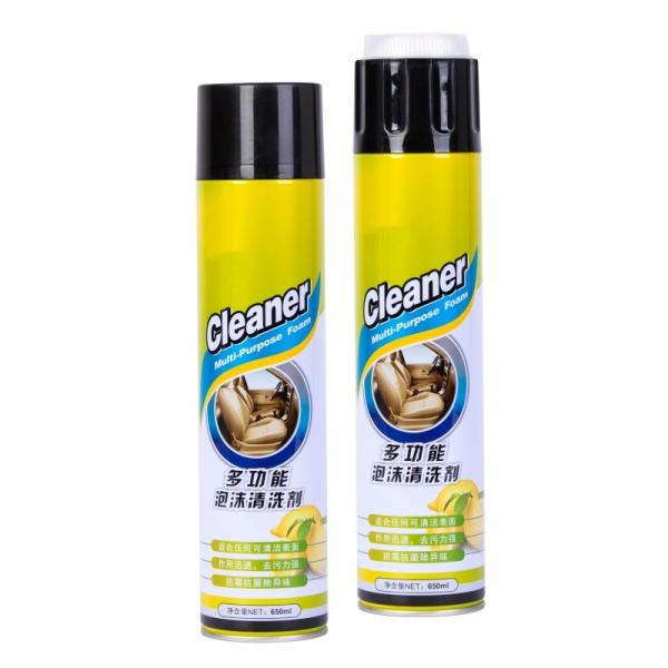 Quality 650ml Multi Purpose Foam Cleaner Car Care Cleaner For Seats Odor Elimination for sale