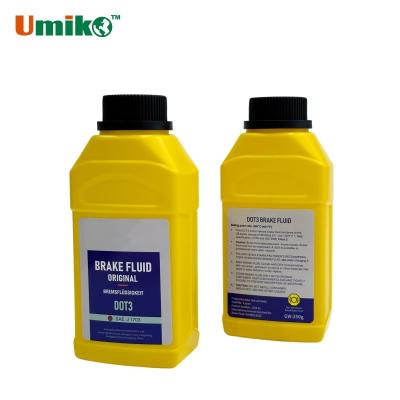 China Factory Direct Wholesale DOT 3 Synthetic Brake Fluid with Dry Boiling Point ≥205℃ and Wet Boiling Point ≥140℃ for sale
