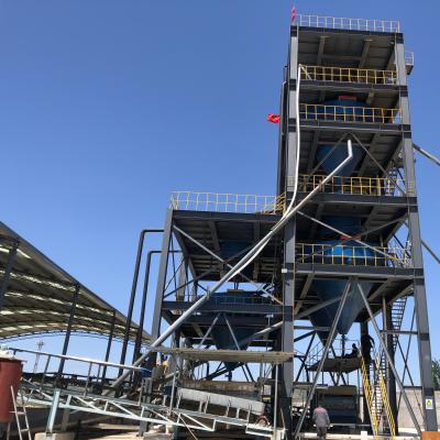 중국 전체 세트 실리카 모래 업그레이드 플랜트 100 톤 SiO2 등급 증가 및 Fe203 제거 판매용