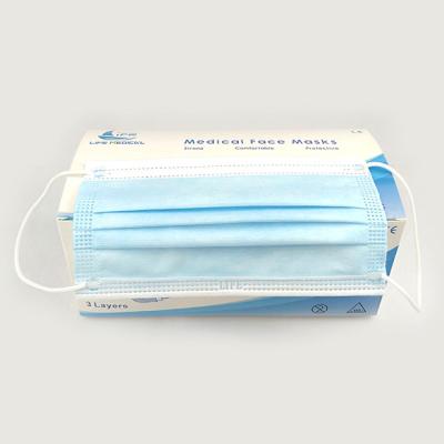 China Anti-Virus 3ply Non-Woven Disposable Protective Medical Care Surgical Respirator for sale