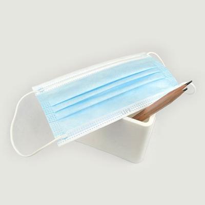 China Dust Proof Blue 3ply Non-Woven Disposable Medical Surgical Face Mask Non-Woven With CE for sale
