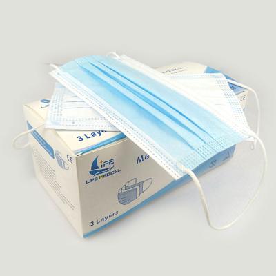 China 175x95mm Personal Care Medical Grade Blue Disposable Mask for sale