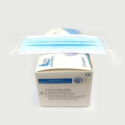 China Anti COVID-19 Non-Woven Chinese Factory Blue Disposable Medical Surgical Face Maks for sale