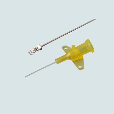 China 24G 26G 19mm Length Yellow Intravenous Cannula With Small Wings for sale