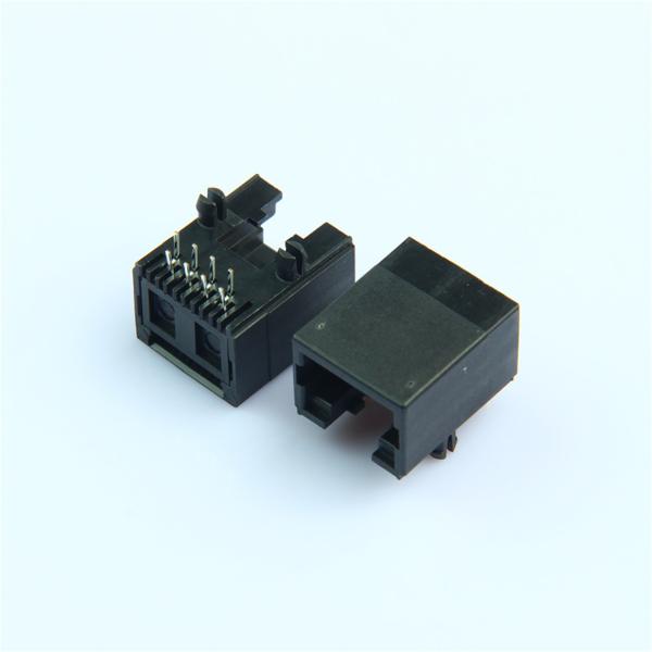 Quality Ultra Thin Horizontal Through Hole RJ45 Female DIP Connector, Full Plastic Unshielded, Multi Spec 4P4C/6P6C/8P8C/10P10C Empty Shell No Transformer No LED Ethernet PCB Jack for sale
