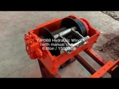 YJP068 hydraulic winch for pulling