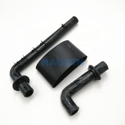 China CustomRubber EPDM Hose AC Drain Hose Connector Elbow Fitting with Hose Clamp for Air Conditioner for sale