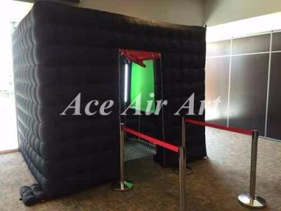 China wonderful large inflatable event tent with red curtain, strong style inflatable photo booth for party for sale