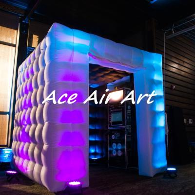 China cheap portable inflatable selfie photo booth with black background for wedding party event for sale