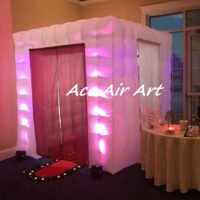 China wholesale cube led inflatable photo booth frames for wedding party event decoration for sale