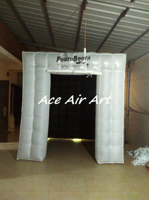 China cheap inflatable cube air tent led inflatable photo booth with black backdrop for wedding for sale