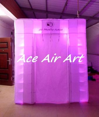 China custom new cube tent inflatable led wedding photo booth with logo for advertising for sale