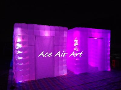China portable wedding party used tent inflatable photo booth enclosure with led for sale for sale
