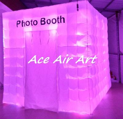 China customize wonderful lighting inflatable cabin hire photo booth for wedding party event decoration for sale