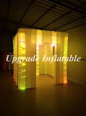 China portable cube photo booth inflatable tents sale with changing color led lights for sale
