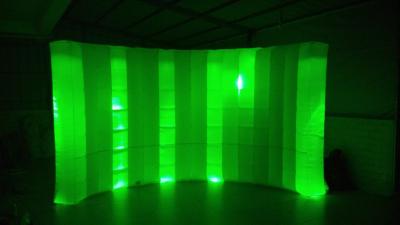China free shipping curve inflatable wall with led lights and air blower for sale