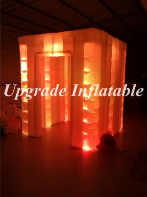 China free shipping inflatable photo booth cube tent inflatable promotional booth with led for sale