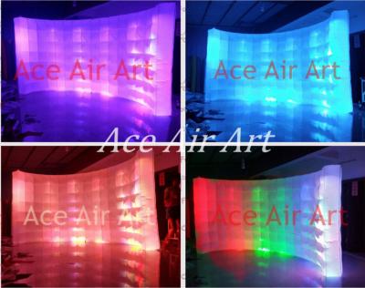 China new led lighting inflatable photo booth backdrop wall for photograph on promotion for sale