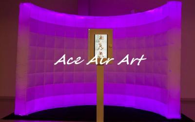 China unique enclosure by curved air wall and inflatable display booth for trade show for sale