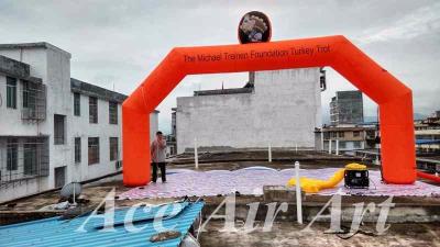 China host sale orange inflatable turkey inflatable party arch for thanksgiving day for sale