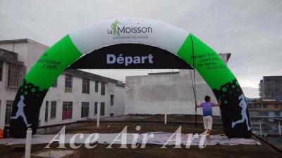 China custom giant 10m wide depart arrivee inflatable arch for marathon comes with removable banners for sale