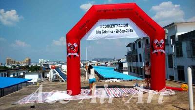 China free air blower cheap entrance inflatable advertising archway with banner for promotion for sale