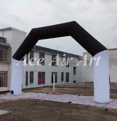 China custom black and white race inflatable arch rental with internal air blower for sale for sale