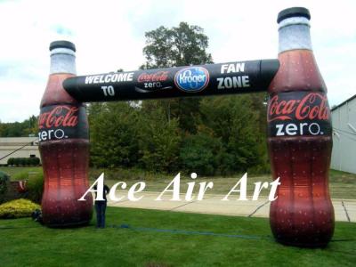 China custom printed advertising door arch inflatable bottle arch for promotion for sale