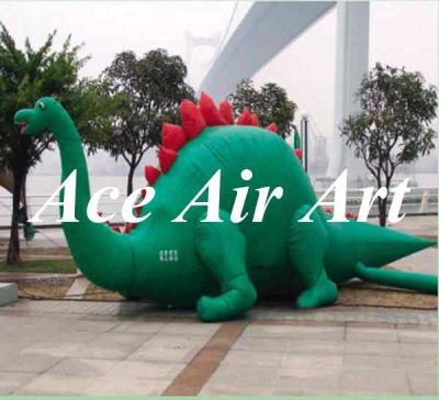 China giant 3m long attractive green inflatable dinosaur model for advertising in party,event for sale