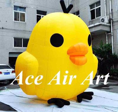 China custom cute little inflatable yellow chicken cartoon for advertising for sale