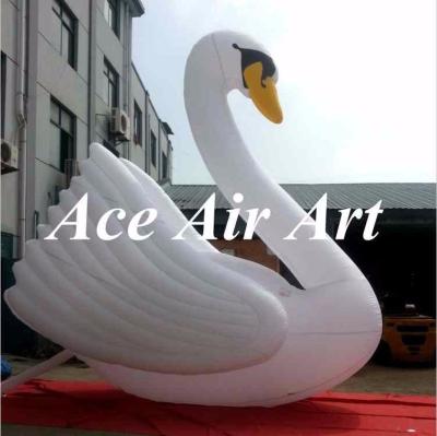 China custom giant 20ft inflatable swan model for advertising in party,event for sale