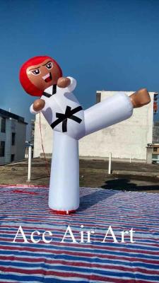 China Customize popular advertising inflatable kick boy inflatable Taekwondo model for sale for sale