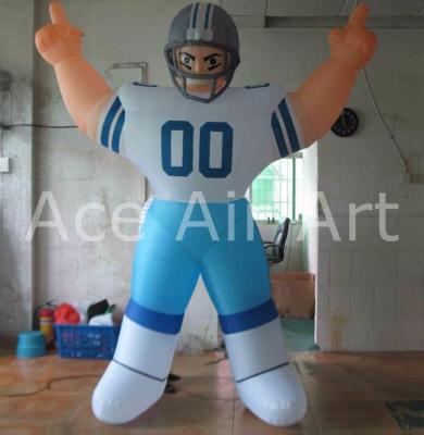 China Big 5m High NFL Inflatable Backbreaker Football Player for Advertising Custom Logo for sale