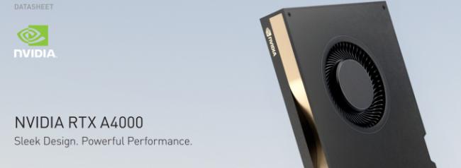 NVIDIA RTX A4000 16GB GDDR6 Graphic Card 256 Bit 448GB/S Single Slot GPU 0