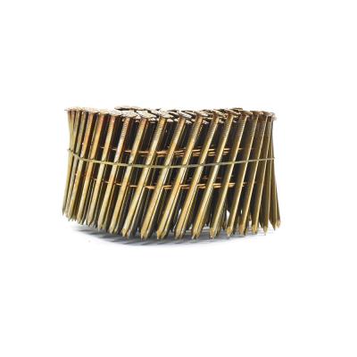 China Smooth Shank Coil Nails Diamond Point Bright Finish Round Head for sale