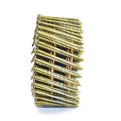 Cina chiodo di legno rivestito di giallo della punta di diamante dello stinco della vite torto chiodi della bobina del pallet di 2.5x60mm in vendita