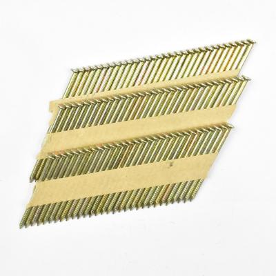 China 28 / 34 Degree Paper Strip Nails 2.8mm*85mm Smooth Shank Galvanized Bright Finish for sale