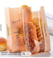 China Customized Bread Packaging Paper Bags Leakproof Large Brown Paper Plastic Bread Bags for sale