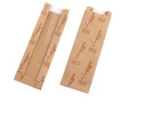 China Customized Brown Kraft Paper Plastic  Bread Bag Packaging And Storage for sale