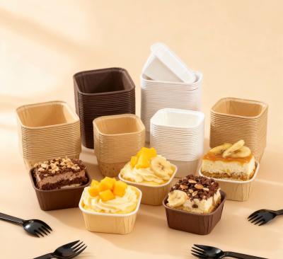 China Custom Square Baking Cups - Disposable Greaseproof Liners for Cupcakes Paper Bowl for sale