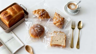 China Custom Flat Opp Plastic Bread Transparent Clear Food Packing Bag for sale