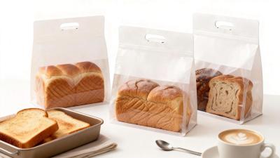 China Custom  Ziplock Plastic Bread Bag Handle For Food Packaging for sale