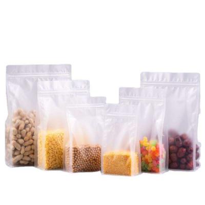 China Customizable Frosted Stand-Up Pouch square bottom Bag For Food Packaging for sale