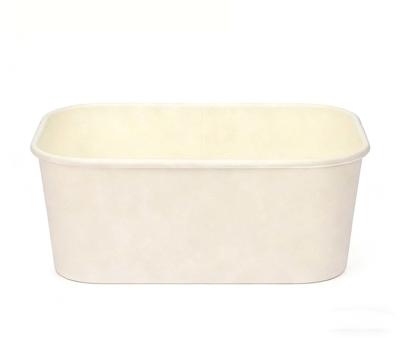 China Custom Disposable Biodegradable Paper Bowl Heatable Kraft Waterproof Packaging Food Container Lunch Box for sale