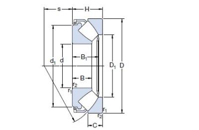 China 29413 E Spherical roller thrust bearing,65x140x45 mm,GCr15 Material for sale