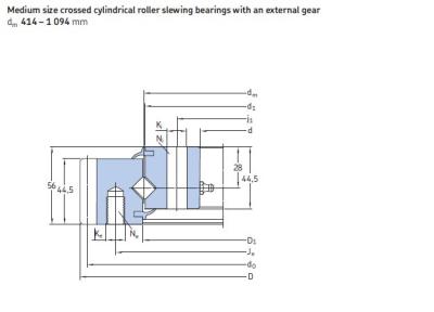 China RKS.161.16.1204 crossed roller Slewing bearing with external gear ,1119x1338x68 mm for sale