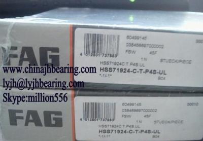 China HSS71924-C-T-P4S-UL Angular contact Ball Bearing 120x165x22mm,15 ° contact angle for sale